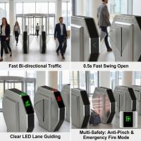 China Wing Barrier Turnstile Gate Fast Travel Commuter Lanes 0.5s Dual Direction Office Campus Exit for sale