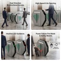 China Wing Barrier Turnstile Gate Fast Travel Commuter Lanes 0.5s Dual Direction Office Campus Exit for sale