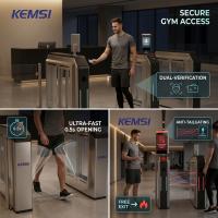 China Wing Barrier Turnstile Gate Gym Entrance 24 Hour Unstaffed Member Pass 0.5s Entry Control for sale