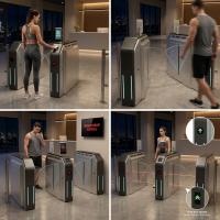 China Wing Barrier Turnstile Gate Gym Entrance 24 Hour Unstaffed Member Pass 0.5s Entry Control for sale