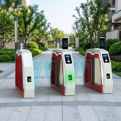 China Outdoor Community Passage Swing Gate Turnstile 1500mm Acrylic Arm 304 Stainless Steel IP54 for sale