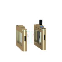 China Office Tower Entrance Passage Control Swing Gate Turnstile 1200mm Acrylic Arm Stainless Steel for sale