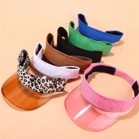 China Anti UV Casual Sports Visor Bike Sun Hat Transparent Candy Color Adult 58cm for sale