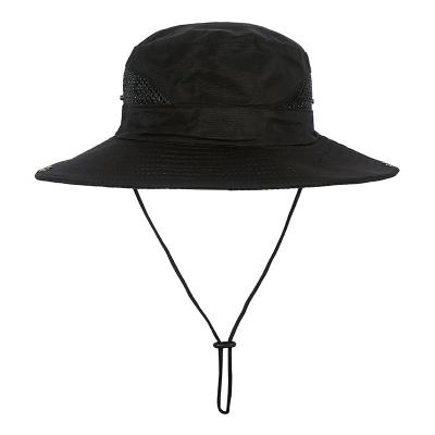 China 58cm Foldable Wide Brim Sun Hat for Fishing Outdoor Protection Bucket Hat Polyester for sale