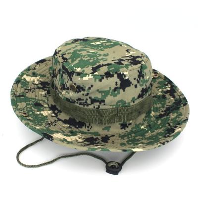 China Custom Military Camouflage Mesh Boonie Bucket Cap 58cm for Hunting Hiking for sale