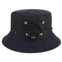China Custom Solid Color Fisherman Bucket Hat XXL 58cm with Metal Eyelet Rope for sale