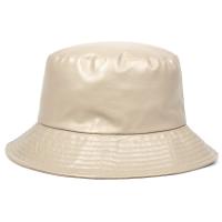 China Artificial Leather Fisherman Hat PU Solid Color Spring Buckle for sale