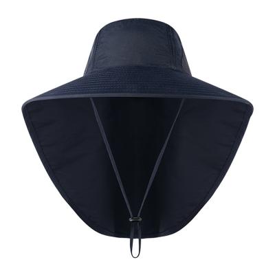China Custom OEM Fisherman Hat 58cm Adult Size UV Protection Breathable Outdoor Safari Cap for Men Women for sale