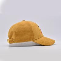 China Custom Logo Corduroy Baseball Cap 58cm Unisex ODM Embroidered for sale