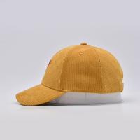 China Custom Logo Corduroy Baseball Cap 58cm Unisex ODM Embroidered for sale