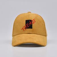 China Custom Logo Corduroy Baseball Cap 58cm Unisex ODM Embroidered for sale
