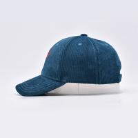 China Custom Corduroy Baseball Cap 58cm Unisex 6 Panel Outdoor Hat with Embroidery Logo for sale