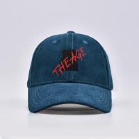 China Custom Corduroy Baseball Cap 58cm Unisex 6 Panel Outdoor Hat with Embroidery Logo for sale