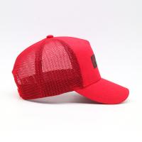 China Custom Curve Brim 5 Panel Trucker Cap Cotton Mesh Adjustable 300pcs MOQ for sale