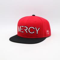 China 100% Cotton Twill Flat Brim Snapback Hat with 3D Embroidered Letter Pattern Unisex for sale