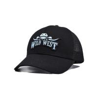 China Custom Logo Cotton Mesh Trucker Cap 6 Panels Adjustable Hook Loop Closure 58cm for sale