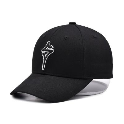 China Custom Logo 3D Embroidery Cotton Fabric Baseball Cap Unisex Curved Brim Adult Size 58cm for sale