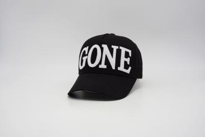 China Felt Applique Embroidery Logo Structured Baseball Cap With Adjustable Low Profile for sale