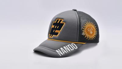 China 58cm Foam Trucker Hat Embroidered Plastic Back Buckle Mesh Adjustable Sport Cap for sale