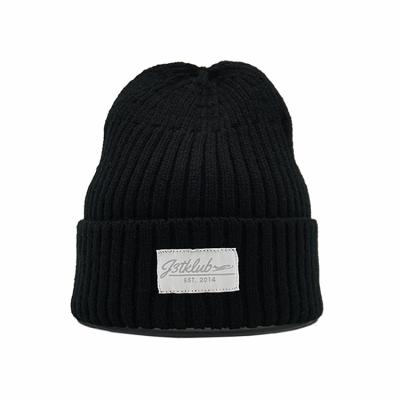 China Custom Knitted Beanie Hat 55cm Winter Cuffed Skull Cap for Men Women OEM for sale