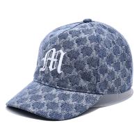 China 4 Eyelet Washed Cotton Denim Baseball Cap With Embroidered Logo for sale