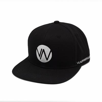 China Custom Unisex Flat Brim Snapback Cap 100% Cotton Twill Adjustable 55-60cm for sale