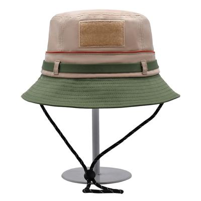 China Custom 100% Polyester Adjustable Rope Bucket Hat for Fishing Sun Protection 300pcs MOQ for sale