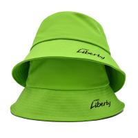 China Custom Logo 100% Cotton Bucket Hat 58cm Embroidered Fisherman Cap for Women for sale