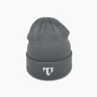 China Unisex Gray Acrylic Polyester Knit Beanie Hats Personalized Color for sale