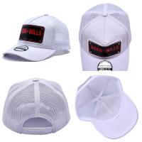 China Custom 6 Panel Trucker Cap Cotton Front Snapback 58cm Pre-curved Visor for sale