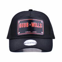 China BSCI metal plate baseball cap Yellow Brim Mesh Trucker Hat 3D Embroidered Back Logo for sale