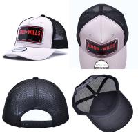 China Custom Structured 5 Panel Trucker Cap with Embroidered Metal Badge 58cm for sale
