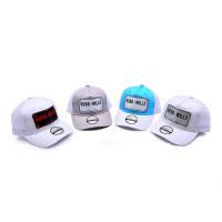 China Unisex 5 Panel Trucker Cap Cotton Trucker Hats Pre Curved Visor Sweatband for sale