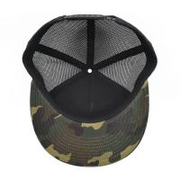 China ACE 0616 6 Panel Trucker Cap Cotton Front Mesh Back Unisex Snapback Black One Size for sale