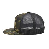 China ACE 0616 6 Panel Trucker Cap Cotton Front Mesh Back Unisex Snapback Black One Size for sale