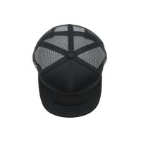 China ACE Flat Brim Mesh Trucker Hat 6 Eyelets Unisex Snapback One Size Fits All Custom Logo for sale