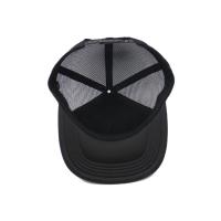 China ACE Flat Brim Mesh Trucker Hat 6 Eyelets Unisex Snapback One Size Fits All Custom Logo for sale