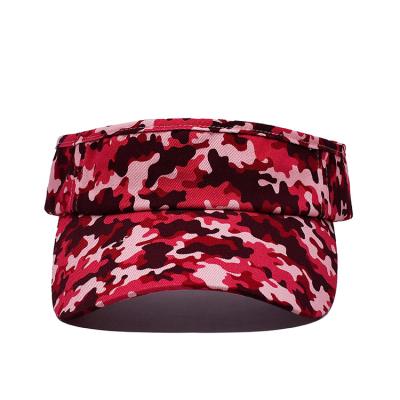 China ACE Cotton Twill Sun Visor Cap Adjustable Velcro Closure 7.5 Inch Visor UV Protection for sale