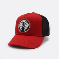 China Classic 5 Panel Trucker Cap With Curved Brim Mesh Plastic Buckle Cap for sale