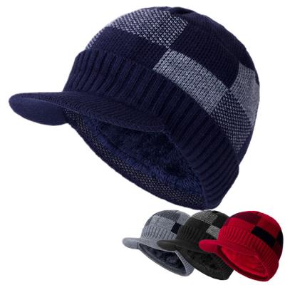 China Unisex Acrylic Knit Beanie Hats 58cm Winter Caps Custom Logo Wholesale for sale