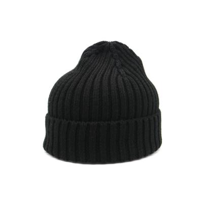 China Custom Knit Beanie Hats Unisex Acrylic Winter Hat 58cm with Logo OEM ODM for sale