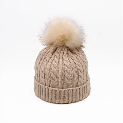 China Custom Logo Knit Beanie Hats Unisex Winter 58cm Acrylic Polyester Fashion Caps for sale