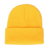 China Custom Knit Beanie Hat Acrylic Polyester 58cm Winter OEM ODM Black Green Dark Red for sale
