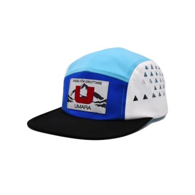 China Custom 5 Panel Camper Hat Cotton Corduroy Snapback Flat Brim 58cm Unisex for sale