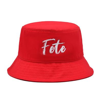 China Custom Cotton Fisherman Bucket Hat with Wide Brim 100PCS MOQ for sale