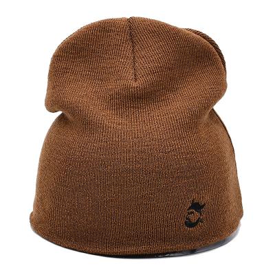 China Custom Knit Beanie Hats OEM Embroidery Winter Warm Unisex 58cm ACE2302 for sale