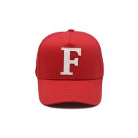 China Custom Cotton Five Panel Baseball Cap with 4 Eyelets Red Adjustable Strap for sale