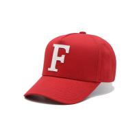 China Custom Cotton Five Panel Baseball Cap with 4 Eyelets Red Adjustable Strap for sale