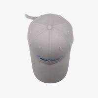 China White Cotton 6 Panel Baseball Cap Reinforced Seams With Custom Embroidery logo for sale