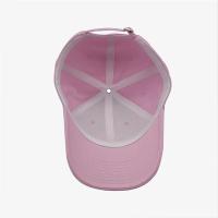 China Constructured 6 Panel Baseball Cap With Match The Fabric Color Stitching Curved Visor for sale